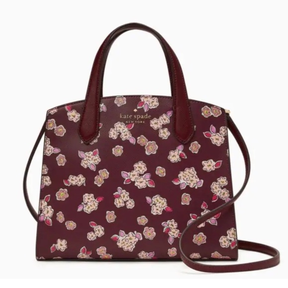 kate spade | Bags | Kate Spade Tinsel Floral Printed Satchel Crossbody ...